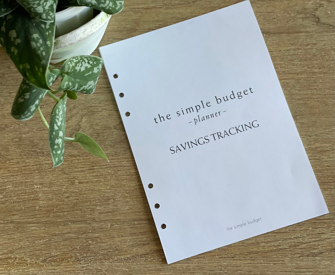 PRINTABLE Savings Tracking Inserts | A5 Budget Planner Savings ...