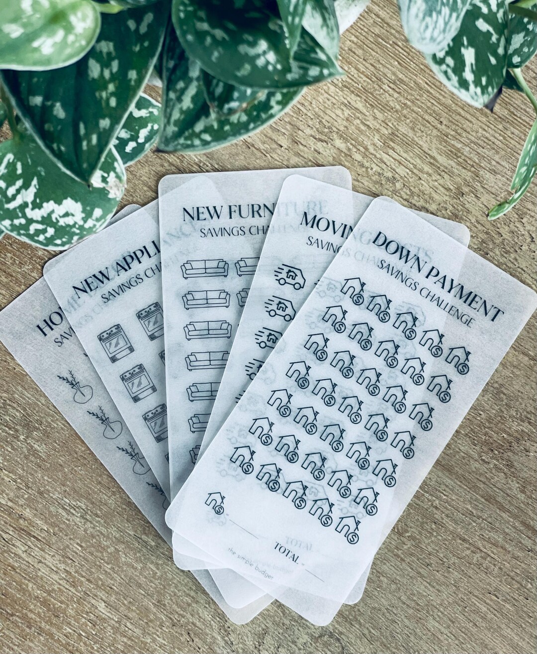 PRINTABLE New Home Savings Challenges | Block Font New Home Savings ...