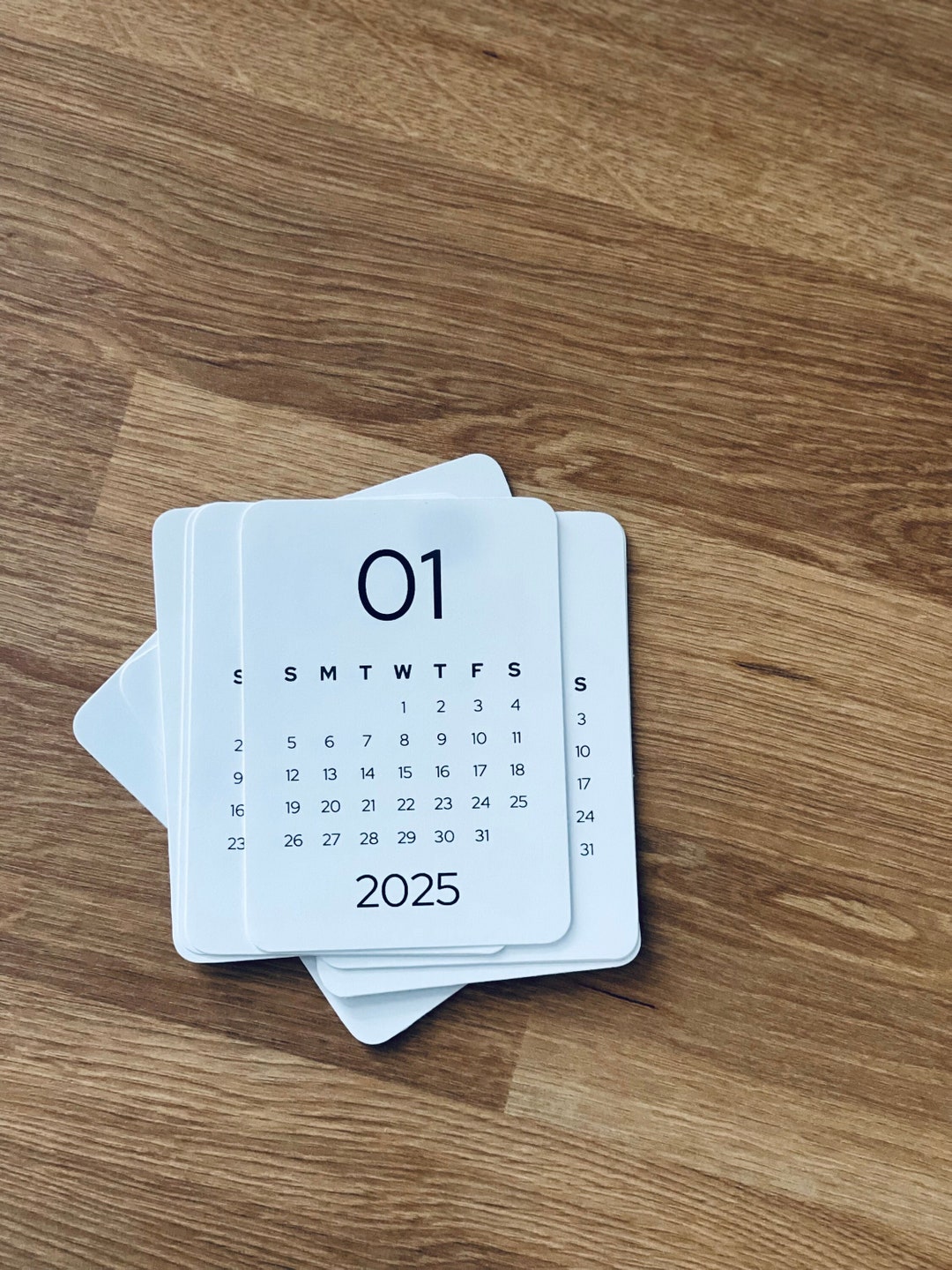 PRINTABLE 2025 Planner Calendar Cards | Vertical Block Font | Planner ...