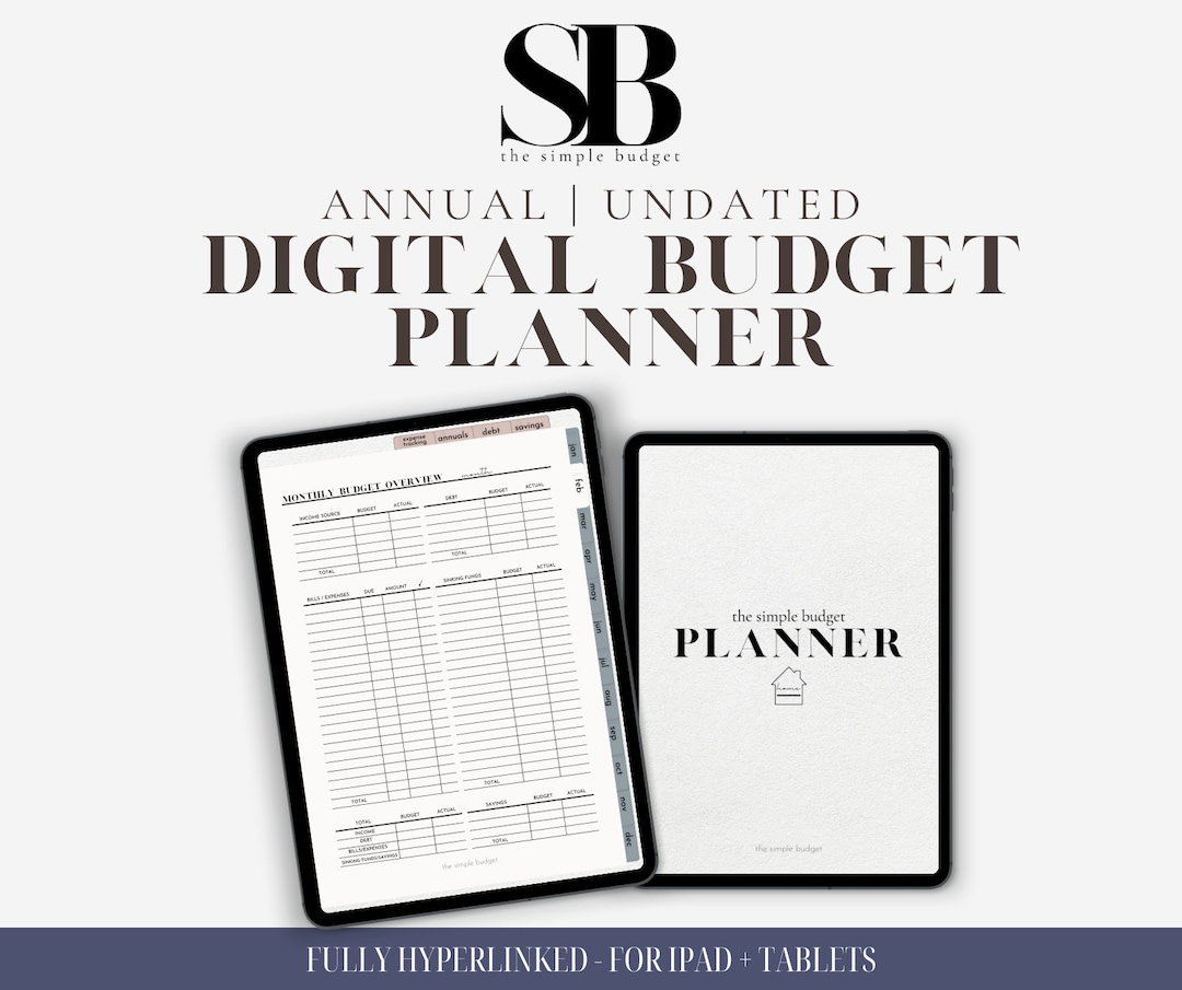 Undated Digital Budget Planner | Digital Planner | Finance Planner ...