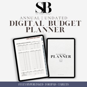 Undated Digital Budget Planner | Digital Planner | Finance Planner ...