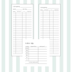 Bundle: Mini Budget Tools | Cash Trackers | Teller Slips - Etsy