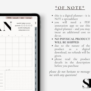 Undated Digital Budget Planner | Digital Planner | Finance Planner ...