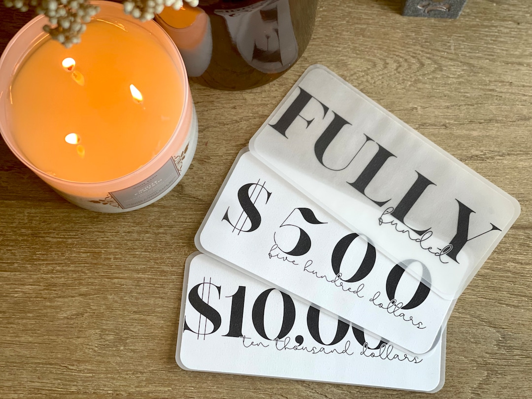 Bundle: Set of 5 Cash Placeholders Prop Money Cash Stuffing - Etsy