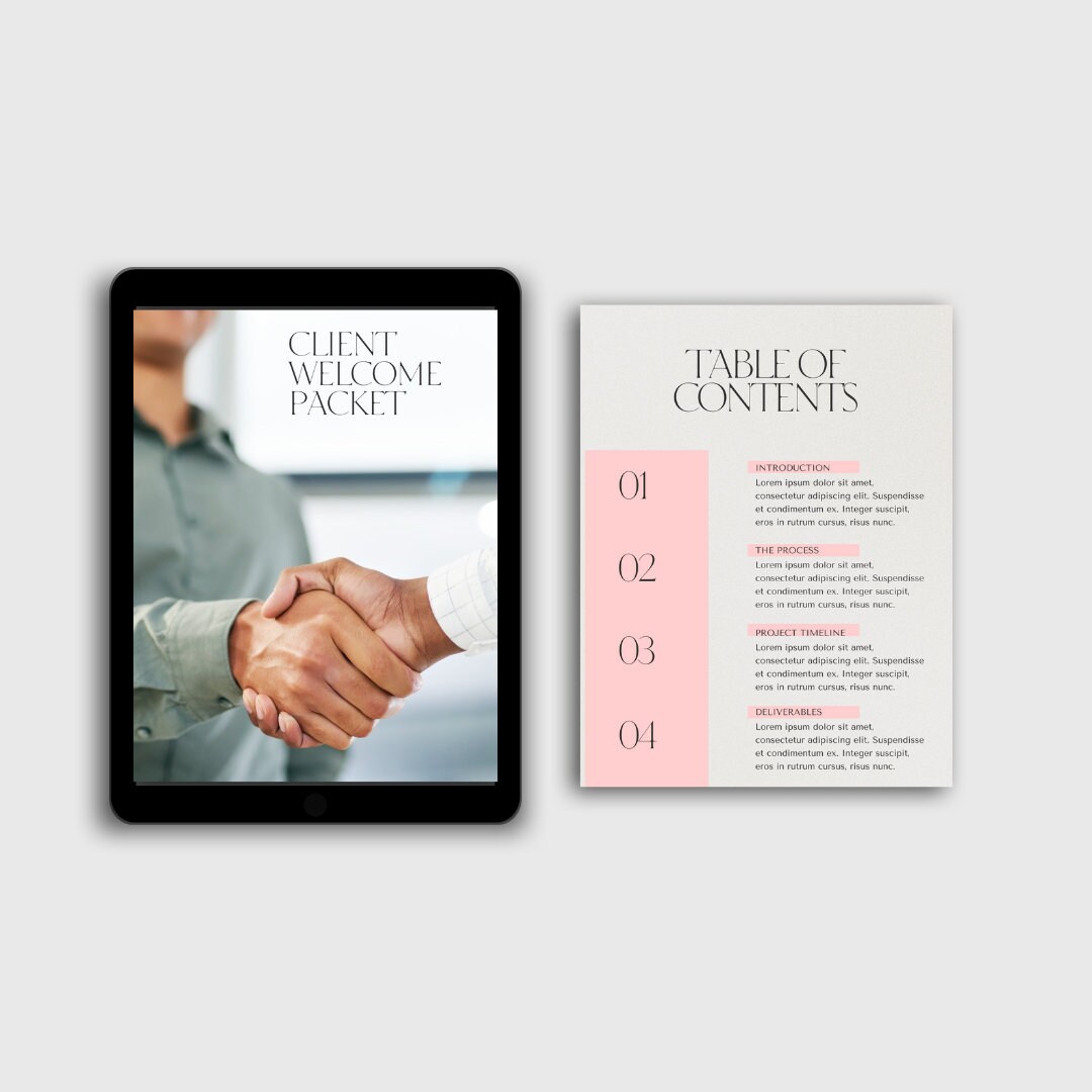 Client Welcome Packet A4 Document - Etsy