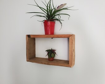 Oak Square Floating Shelf Square Floating Shelf Quality Wood Shelf ...