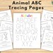 Printable Animal ABC Coloring and Tracing Worksheets, A to Z Tracing ...