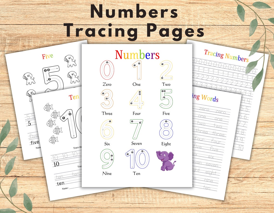 Printable Number Tracing Worksheets, Handwriting Practice PDF, 0-10 ...