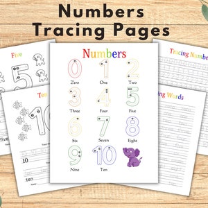 Printable Number Tracing Worksheets, Handwriting Practice PDF, 0-10 ...