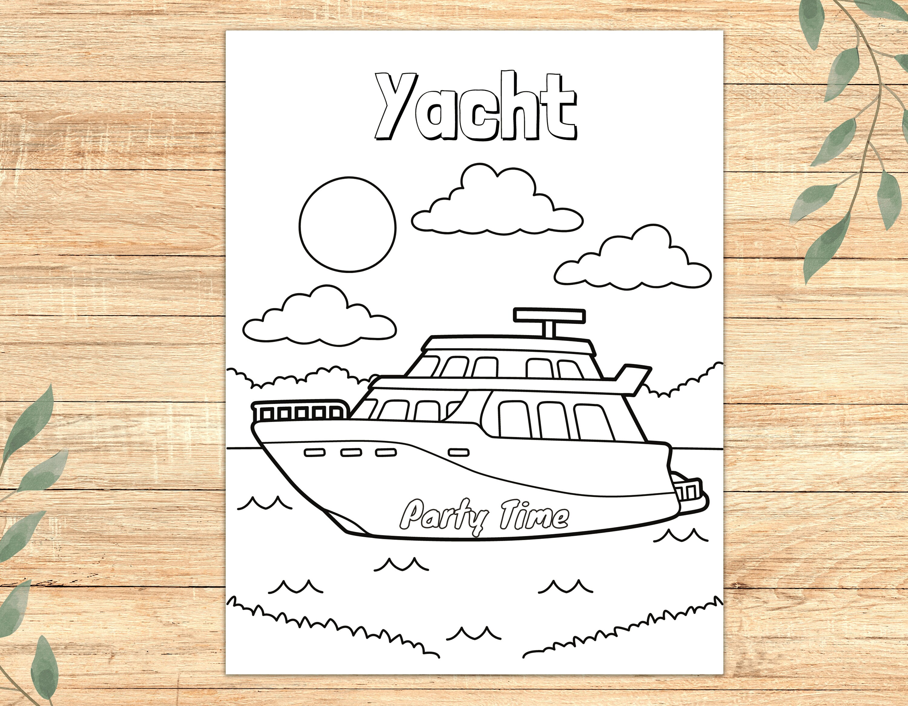 Birthday Party Coloring Pages, Printable Vehicles Coloring Book, Kids ...