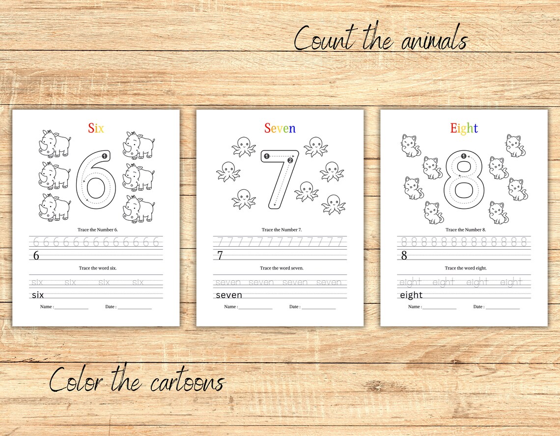 Printable Number Tracing Worksheets, Handwriting Practice PDF, 0-10 ...