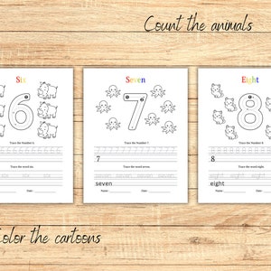 Printable Number Tracing Worksheets, Handwriting Practice PDF, 0-10 ...