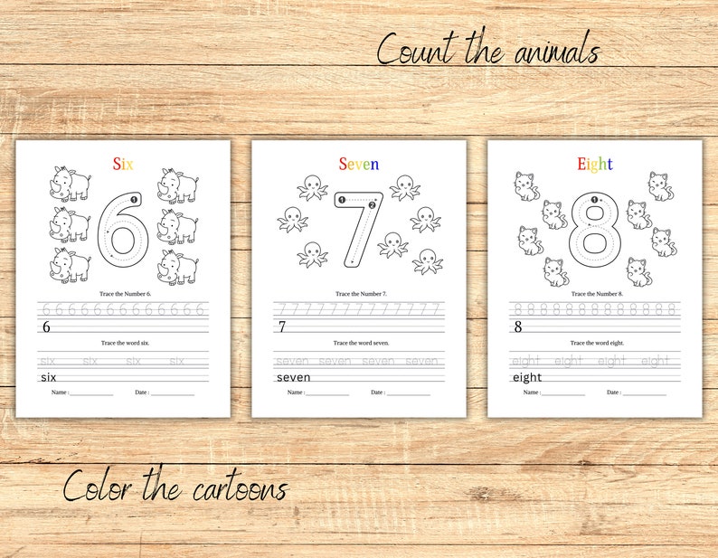 Printable Number Tracing Worksheets, Handwriting Practice PDF, 0-10 ...
