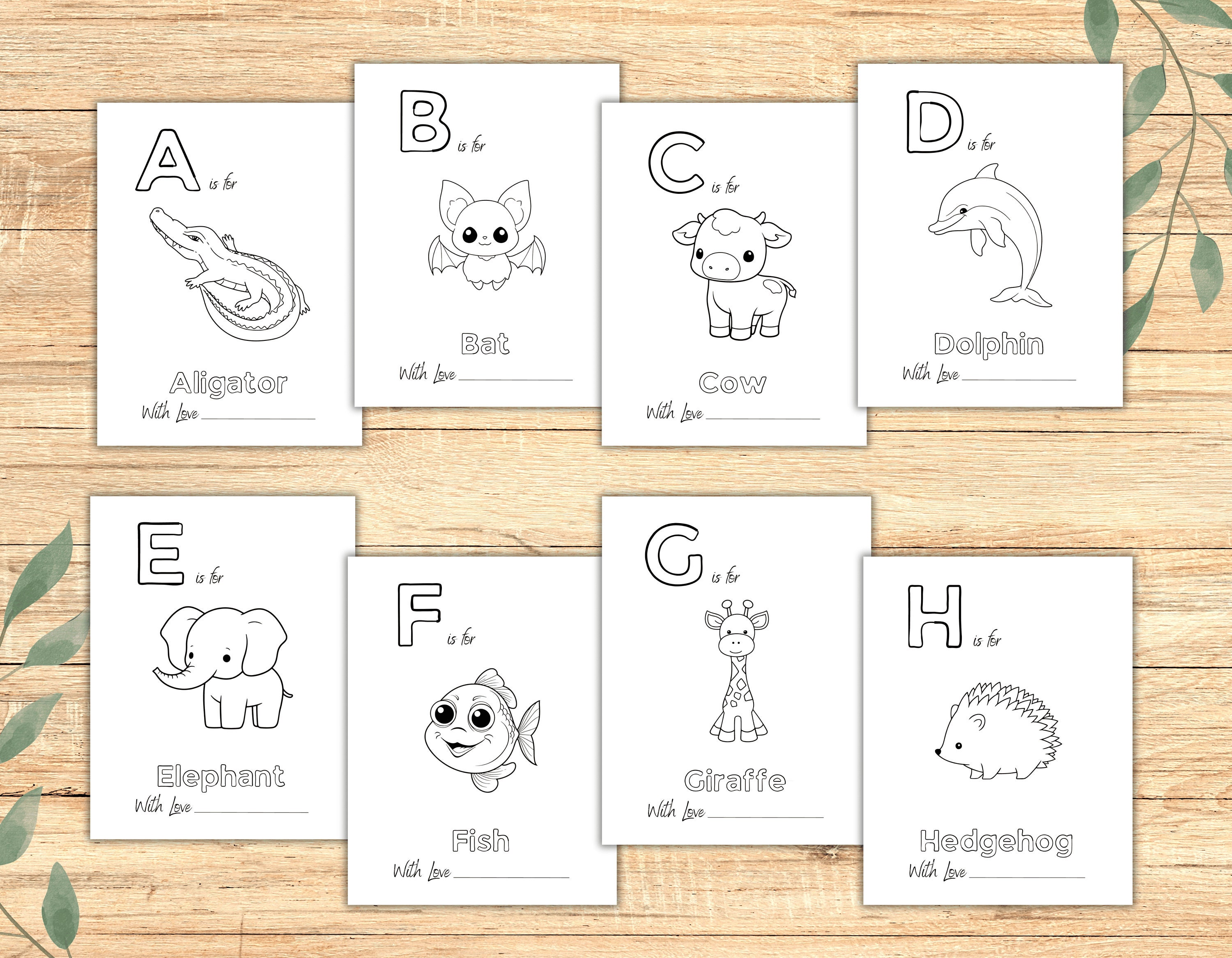 Printable Baby's First ABC Book, ABC Animal Book, Baby's First Alphabet ...