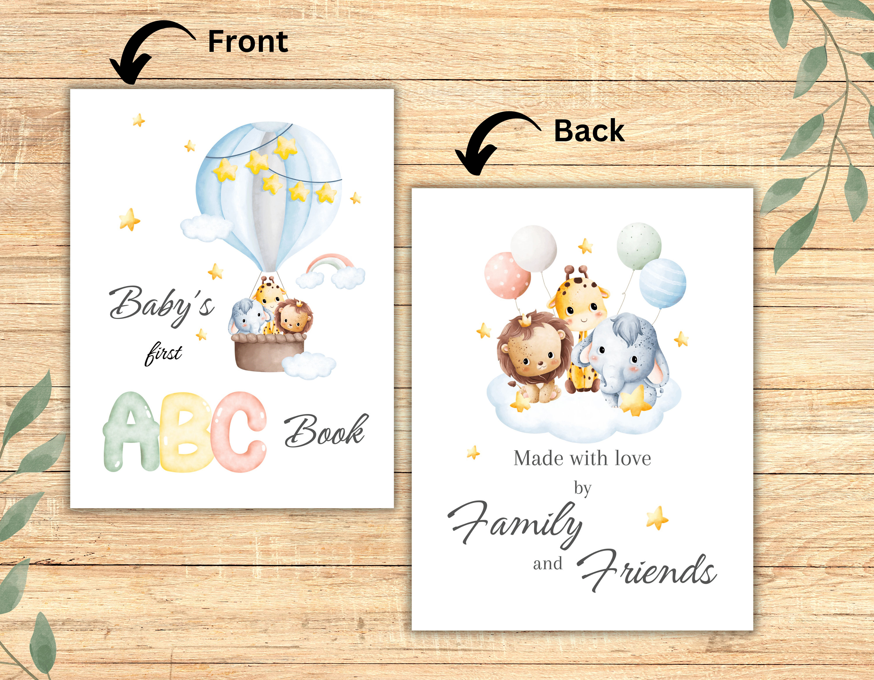Printable Baby's First ABC Book, ABC Animal Book, Baby's First Alphabet ...