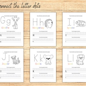 Printable Animal ABC Coloring and Tracing Worksheets, A to Z Tracing ...
