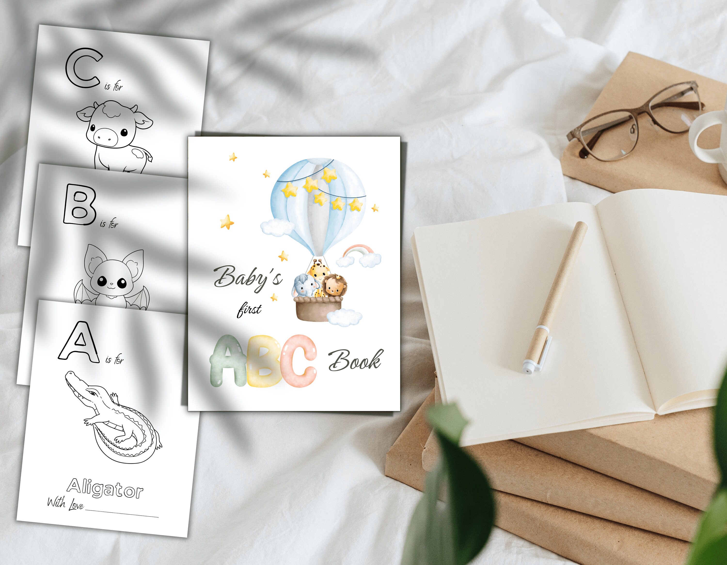 Printable Baby's First ABC Book, ABC Animal Book, Baby's First Alphabet ...