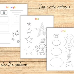 Printable Shape Tracing Worksheet, Learning Practice Worksheet, Connect ...