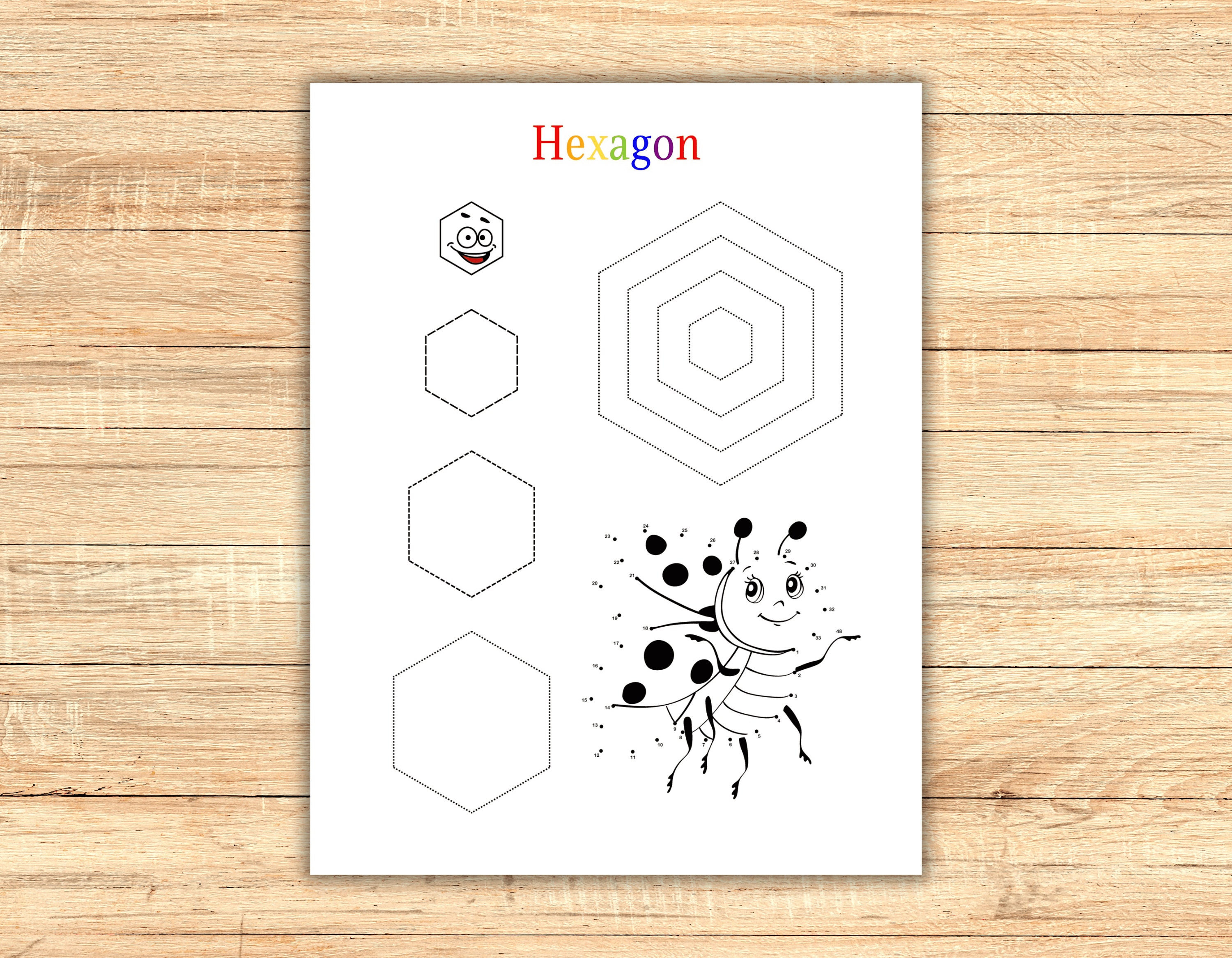 Printable Shape Tracing Worksheet, Learning Practice Worksheet, Connect ...