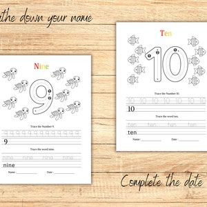 Printable Number Tracing Worksheets, Handwriting Practice PDF, 0-10 ...