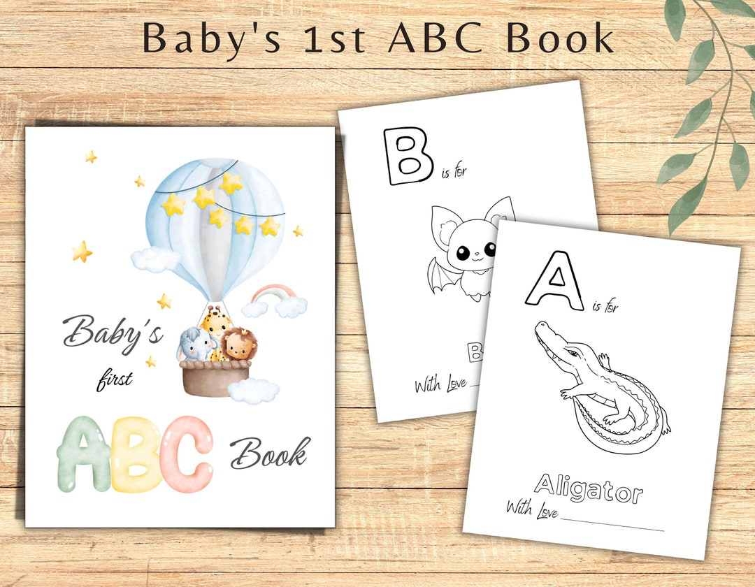 Printable Baby's First ABC Book, ABC Animal Book, Baby's First Alphabet ...