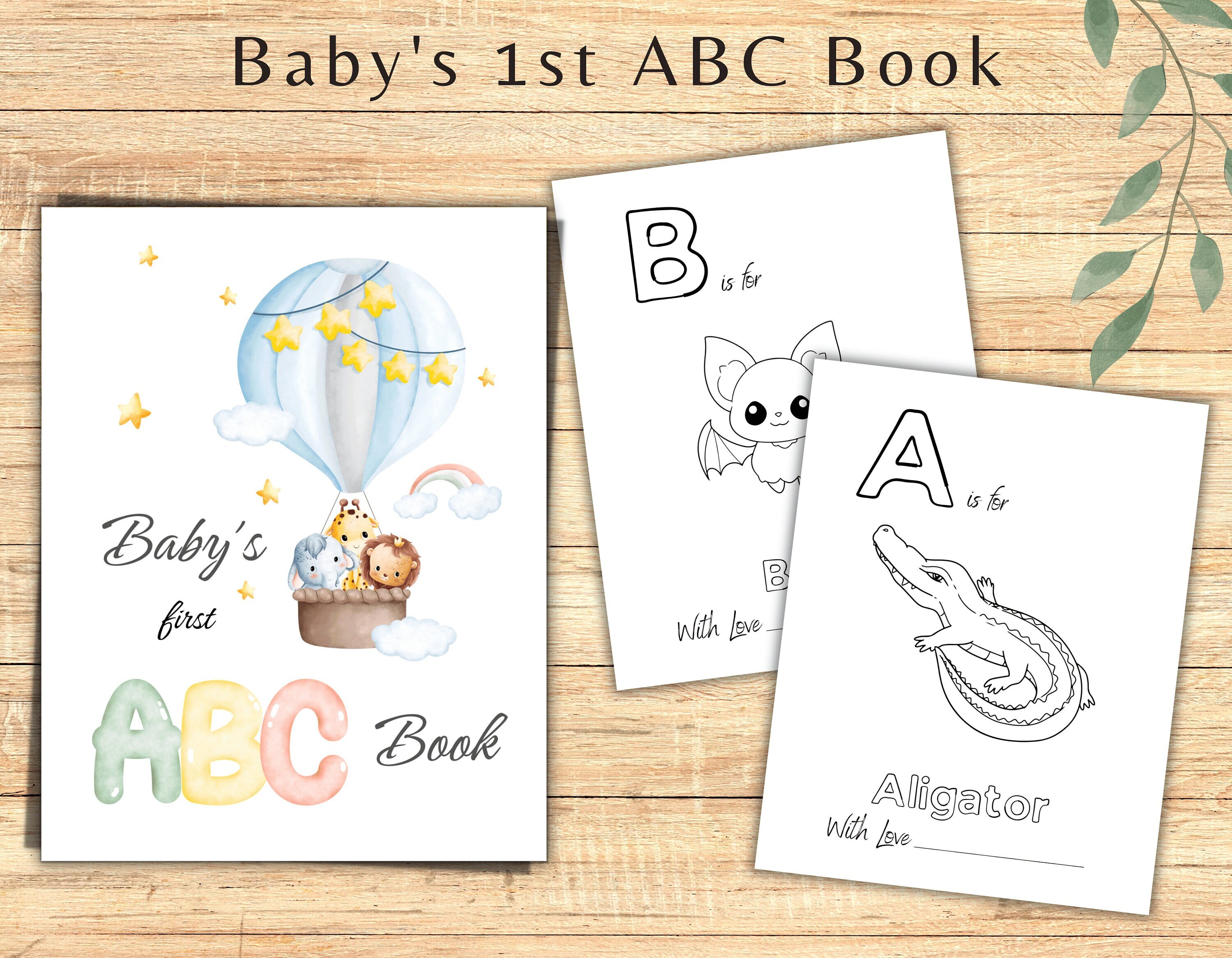 Printable Baby's First ABC Book, ABC Animal Book, Baby's First Alphabet ...