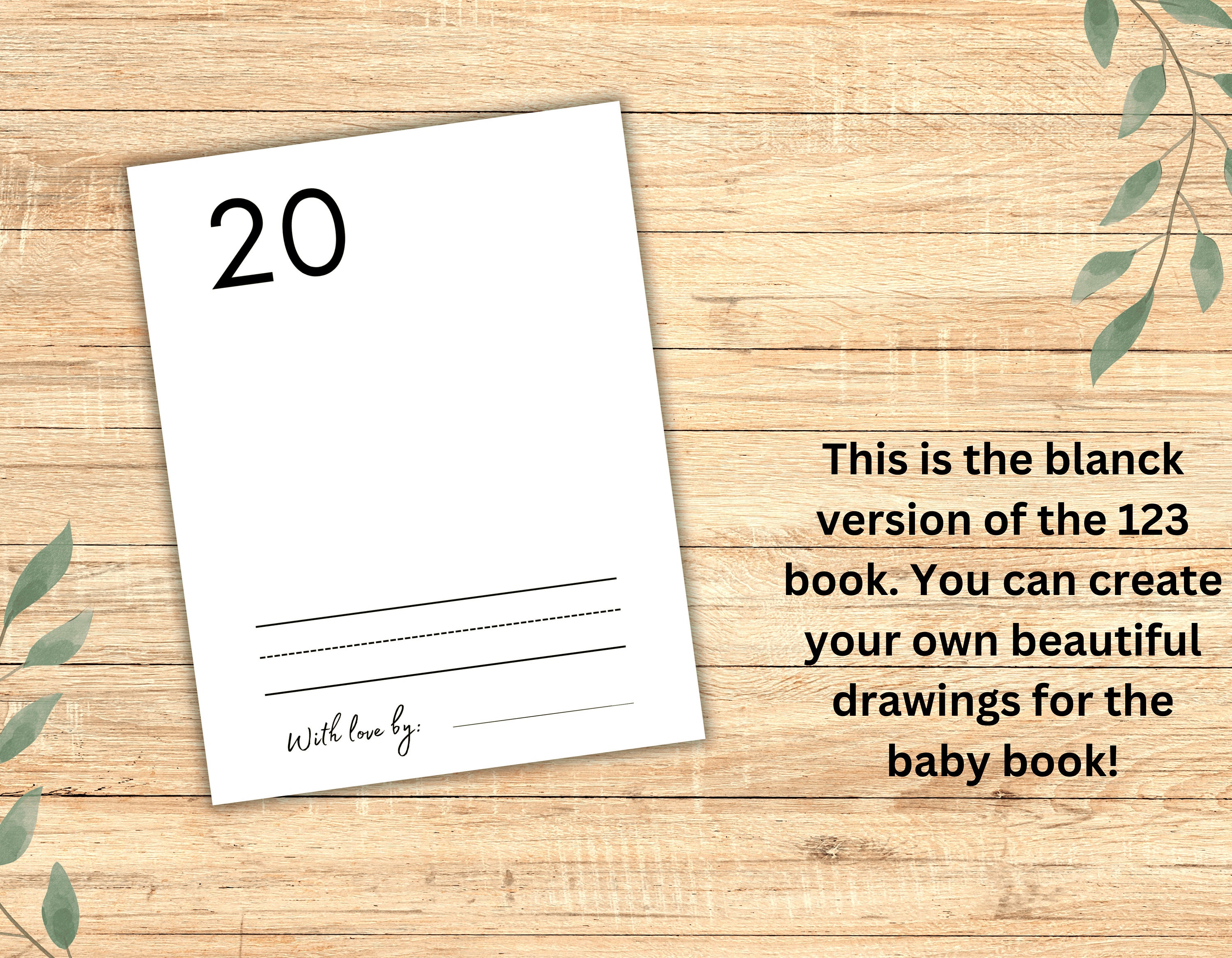 Printable Baby's First Numbers Book, Printable 123 Book, DIY Numbers ...