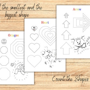 Printable Shape Tracing Worksheet, Learning Practice Worksheet, Connect ...