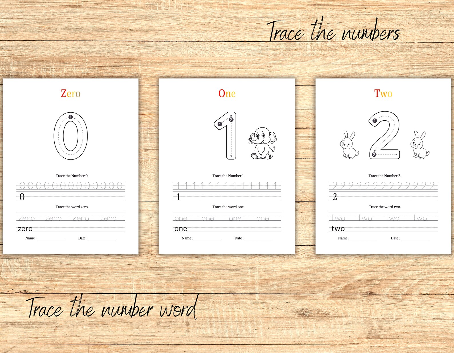 Printable Number Tracing Worksheets, Handwriting Practice PDF, 0-10 ...