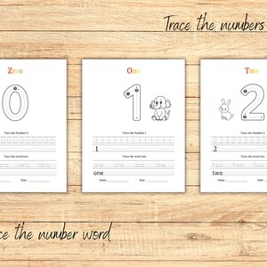 Printable Number Tracing Worksheets, Handwriting Practice PDF, 0-10 ...