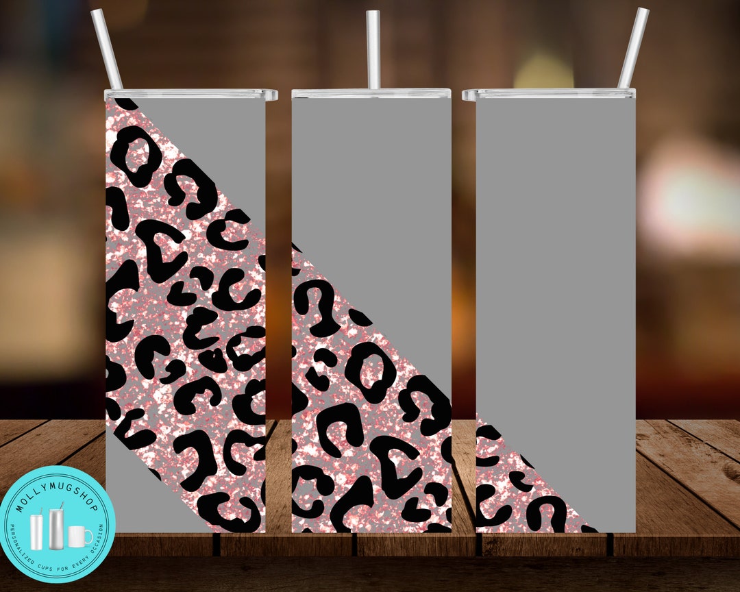 Pink Leopard Slash 20 Oz or 30 Oz With Straw - Etsy