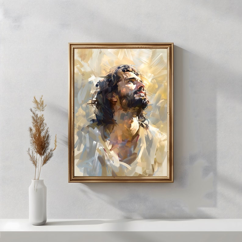 Portrait of Jesus Christ Modern Christian Wall Art Catholic Art Prints ...