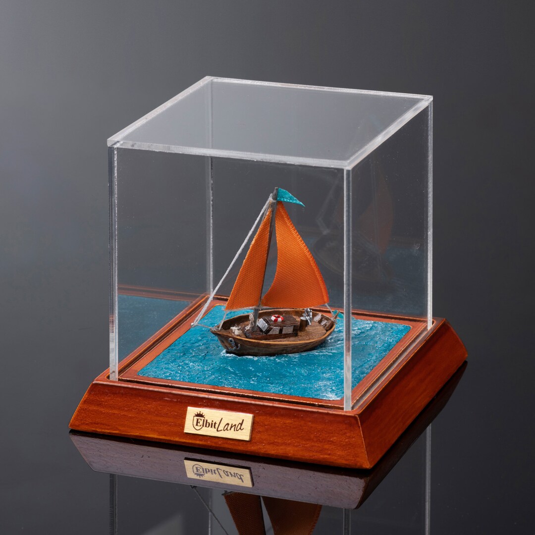 Wooden Sailboat Diorama: Pecan Walnut Shell Miniature Ship - Etsy