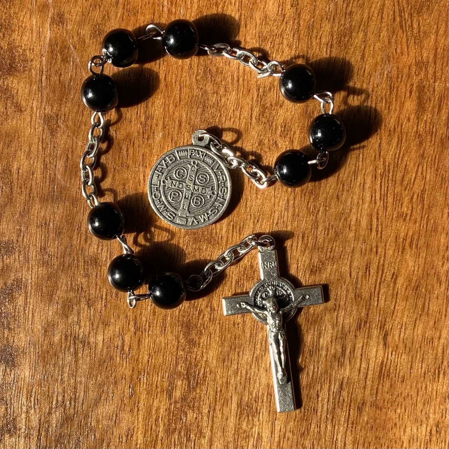 Chaplet of Saint Benedict Prayer Beads in Onyx Crystal - Etsy