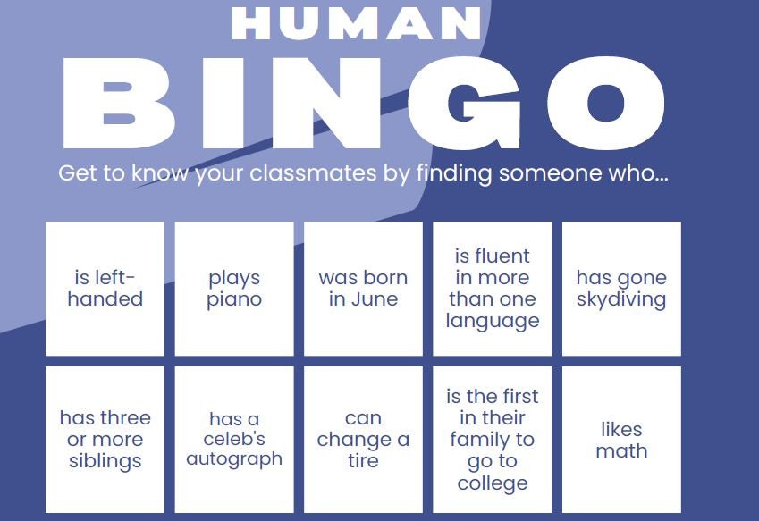 Human Bingo College