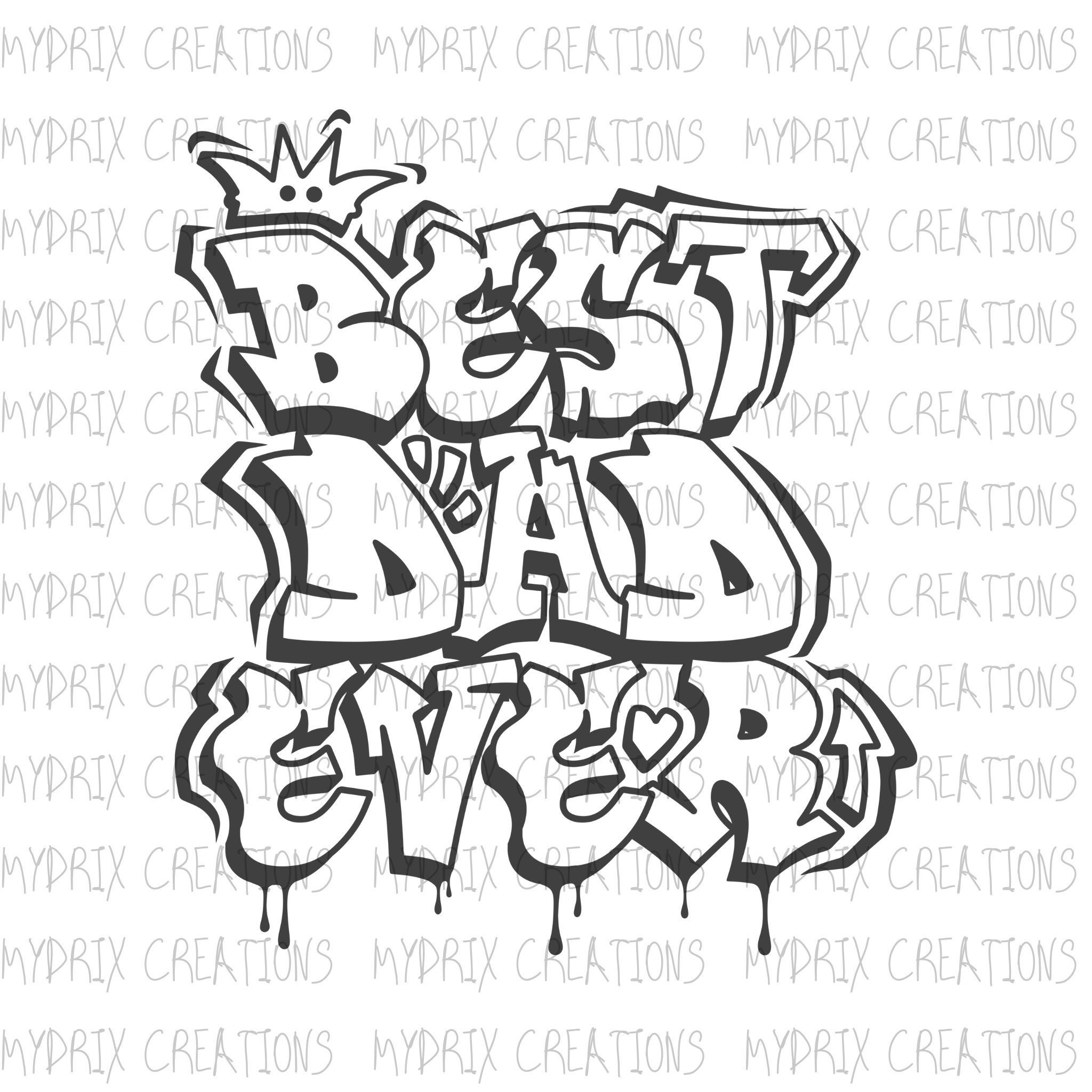 Dad In Graffiti Letters