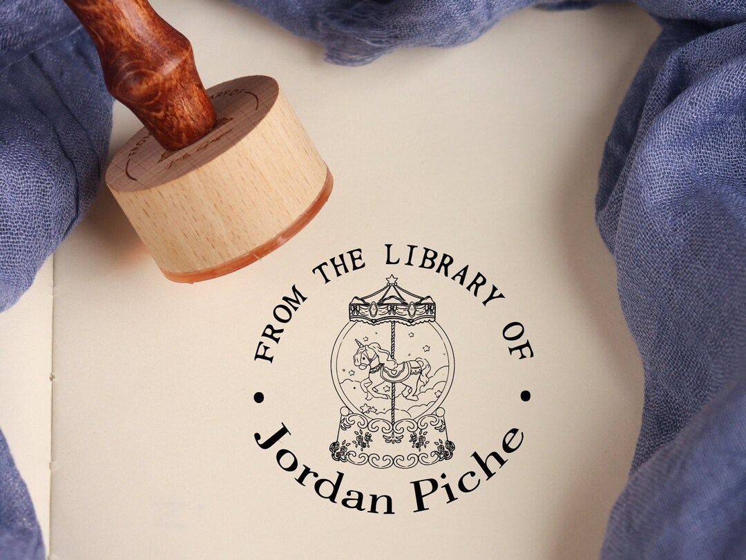 Custom Ex Libris Book Stamp Personalized Library Rubber - Etsy