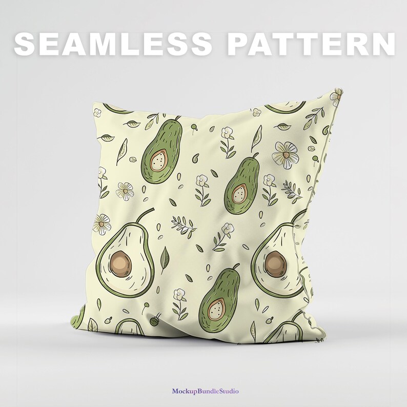 Avocado Seamless Pattern PNG Seamless Fabric Design, Repeat Tile ...