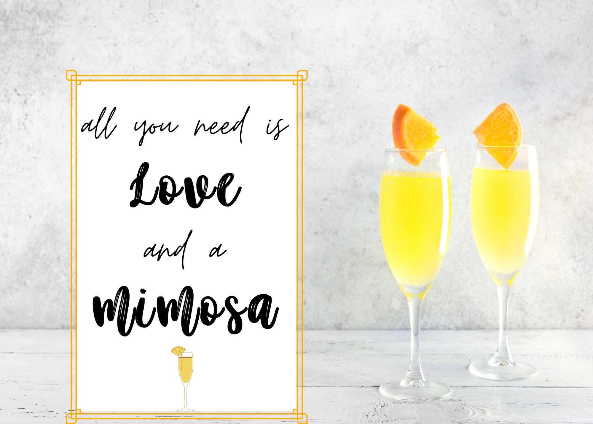 Printable Mimosa Bar Sign - Etsy