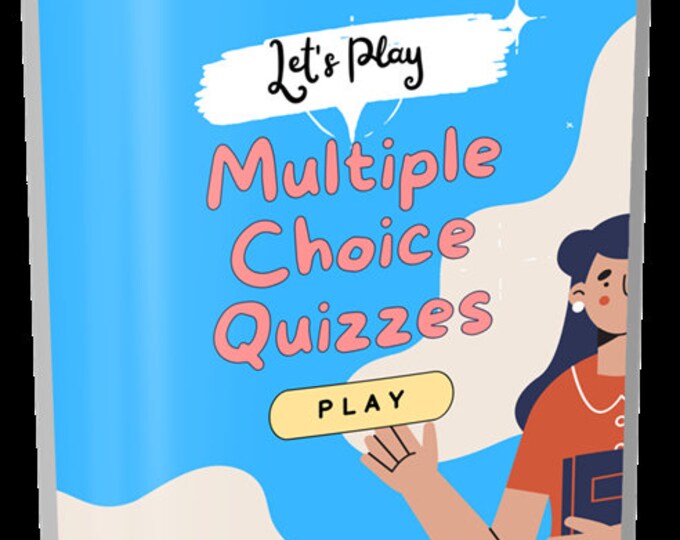 Multiple Choice Quizzes - Etsy