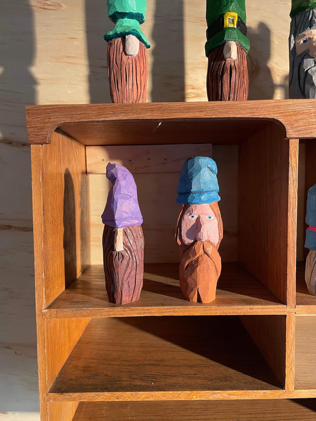 Hand Whittled Wooden Characters - Etsy