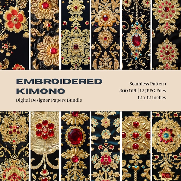 Embroidered Kimono - Etsy