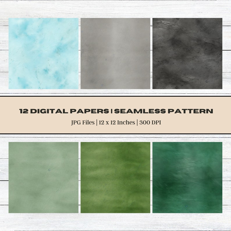 Distressed Leather Digital Paper, Seamless Texture (JPG, 12x12 Inches ...