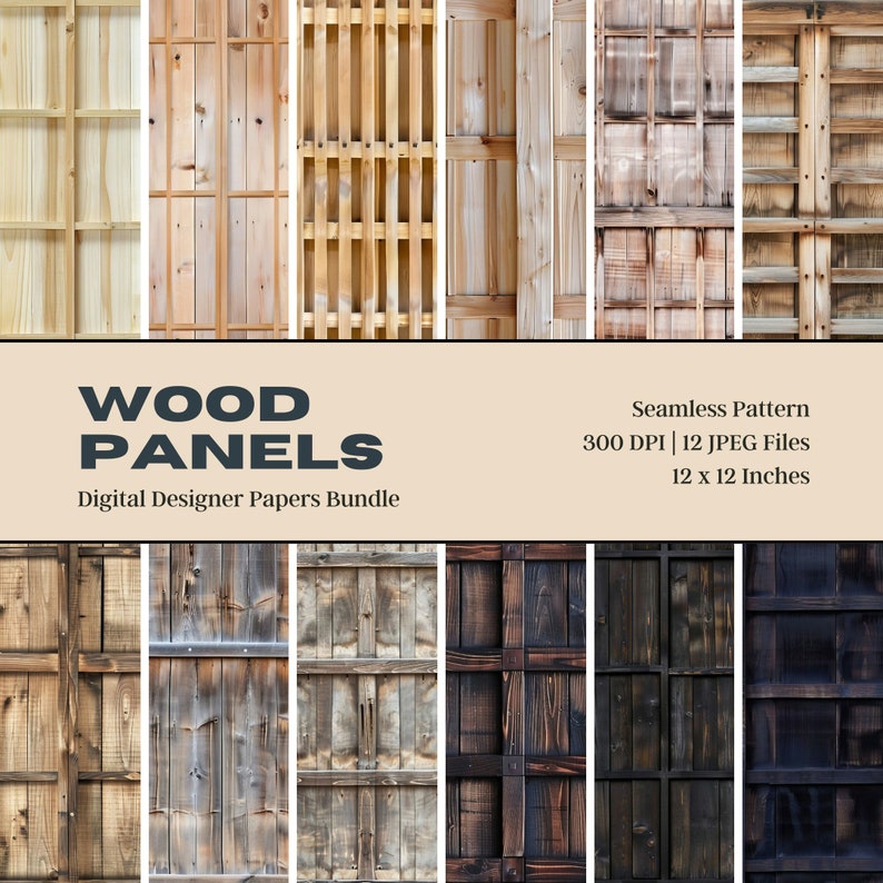 12 Japanese Wood Panels Digital Paper, Zen Garden, Japanese Wood Panels ...