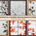 12 Japanese Paper Panels Digital Paper, Zen Garden, Japanese Paper ...