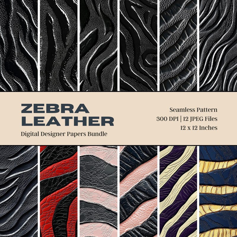 Zebra Print Leather - Etsy