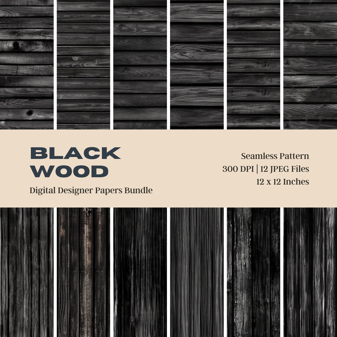 Black Wood Texture Digital Paper, Rustic Distressed Wood (digital ...