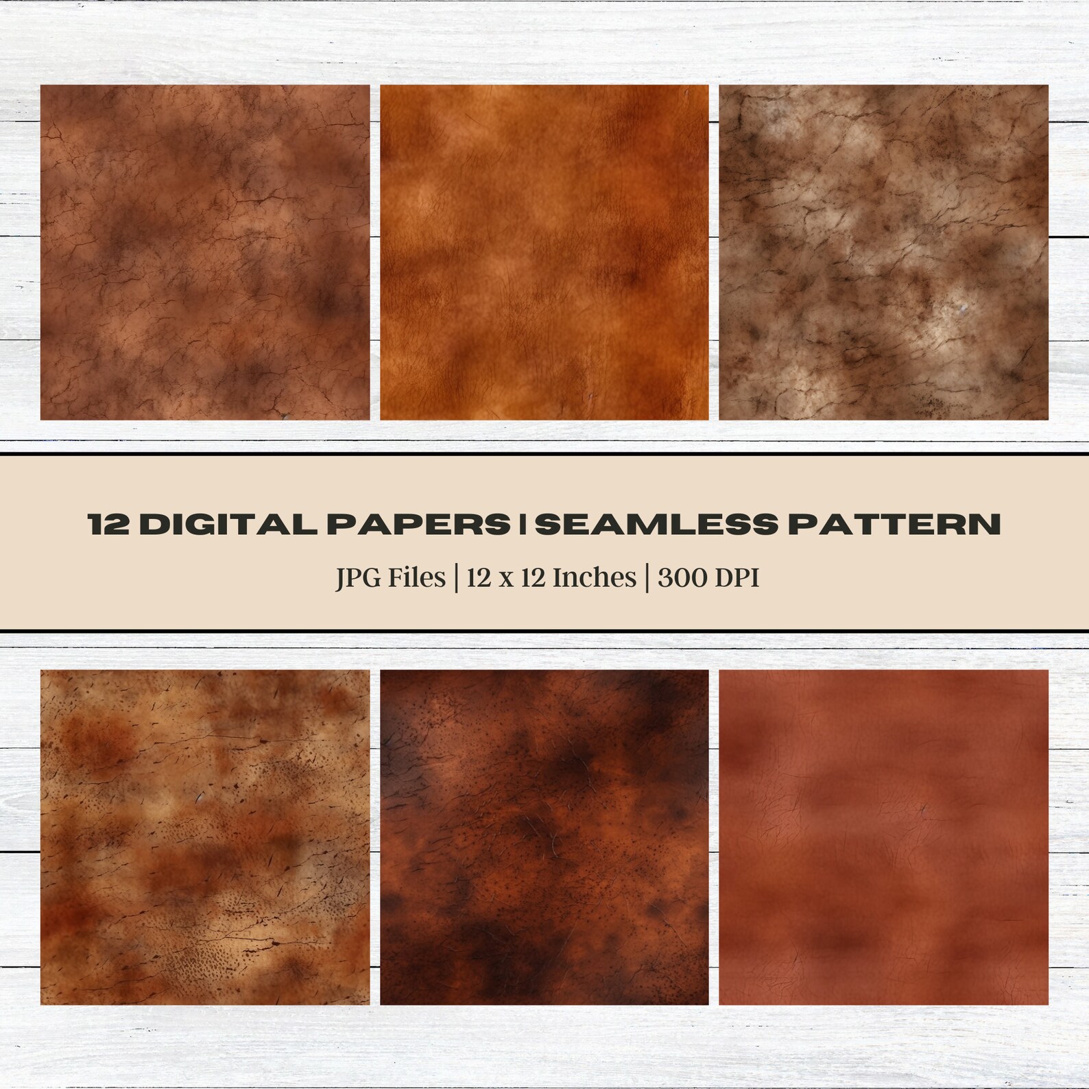 12 Distressed Leather Digital Paper, Leather Pattern, Western ...