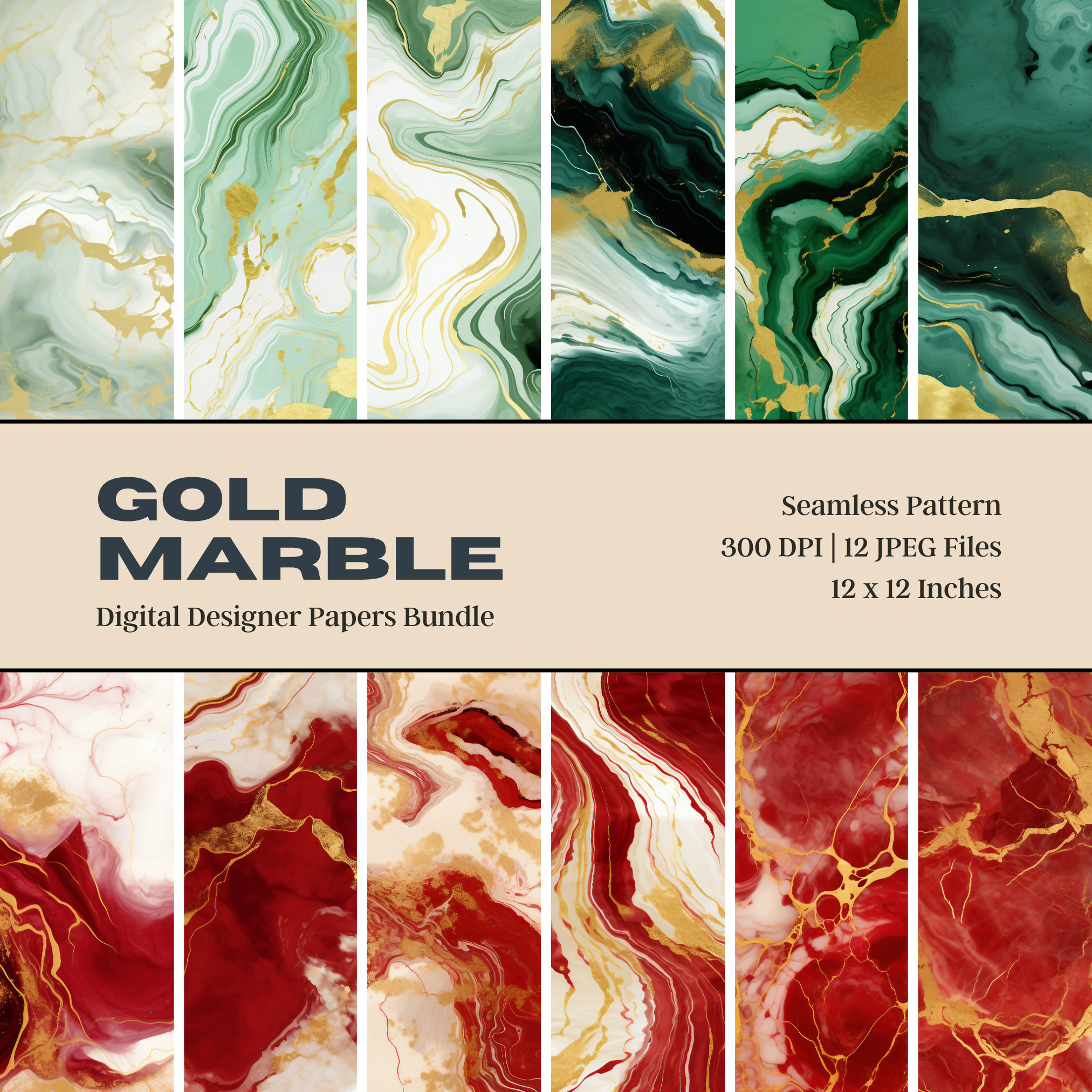 12 Red Green Marble Digital Paper, Marble Wallpaper, Marble Digital ...