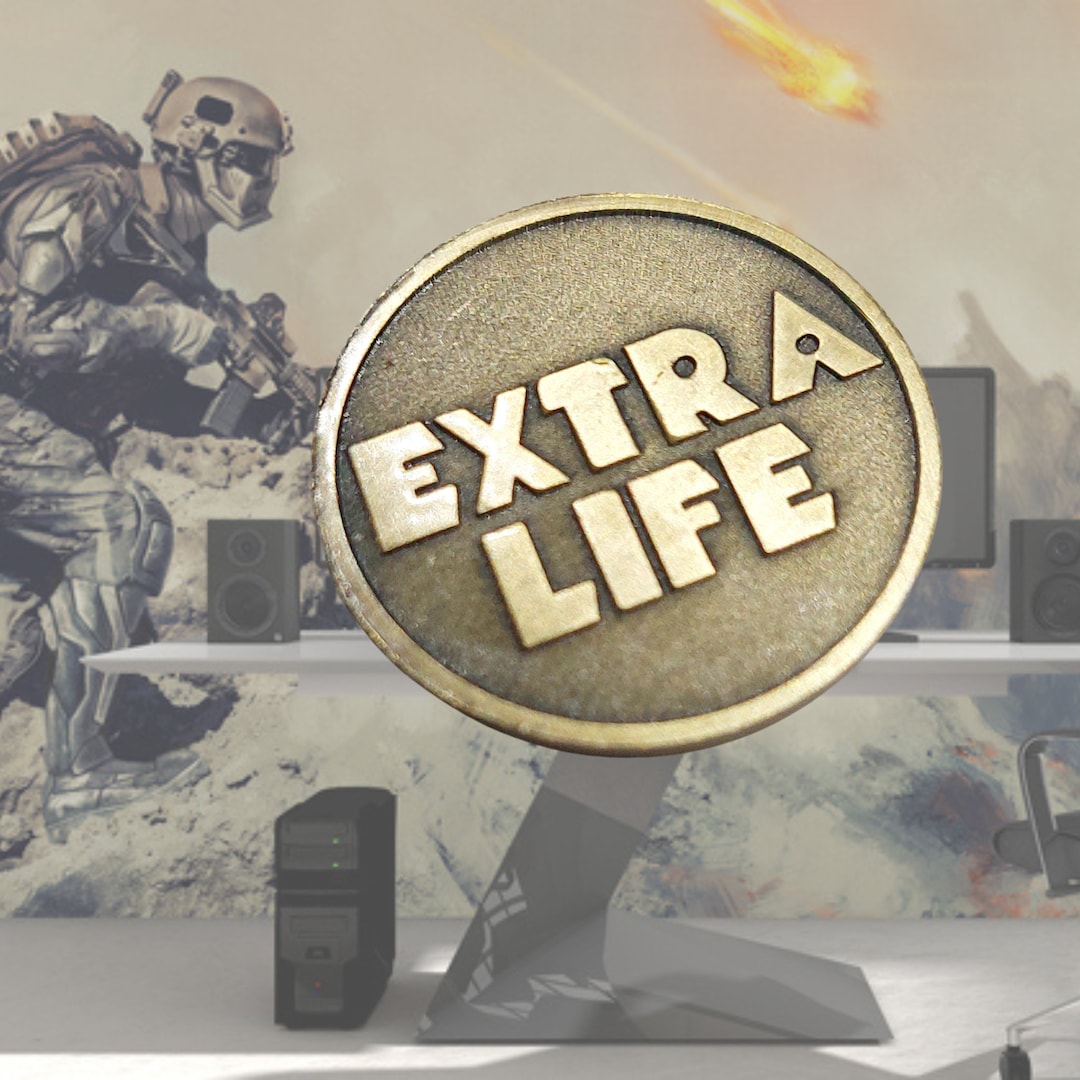 Extra Life Decision Coin/ Flip Coin/ One More Game/ Gamer Coin/ Ready ...